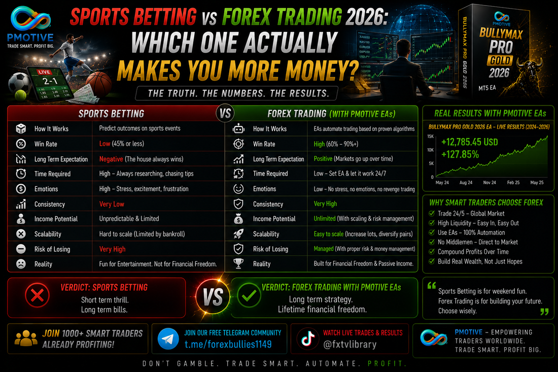 Sports Betting vs Forex Trading 2026: Which Makes More Money | PMotive
